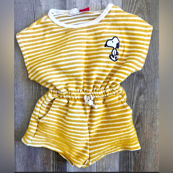 Zara | One Pieces | Zara Peanuts Snoopy Romper | Poshmark